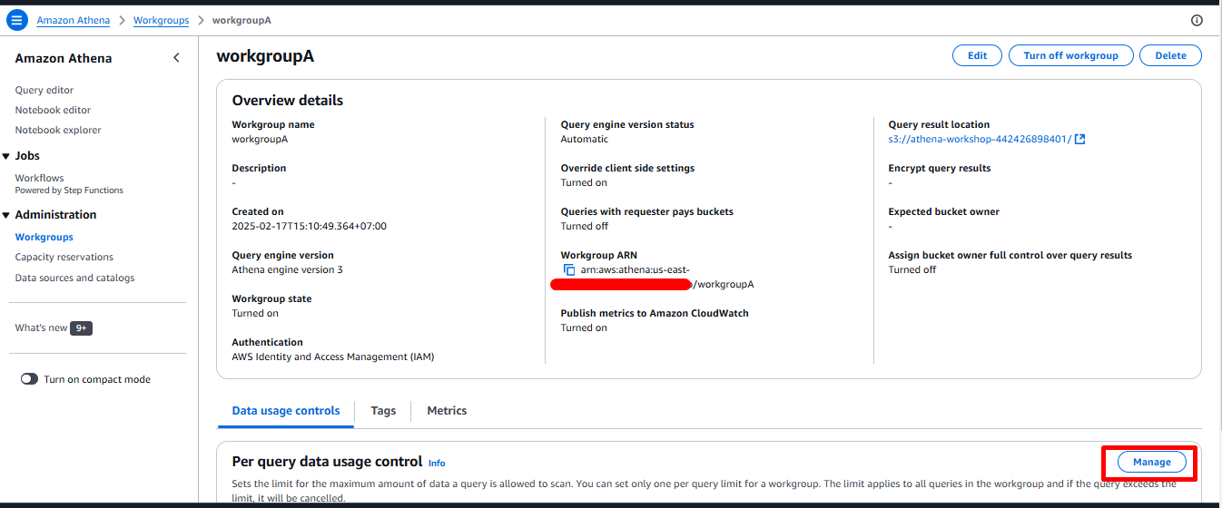 Athena Workgroups :: AWS System Manager